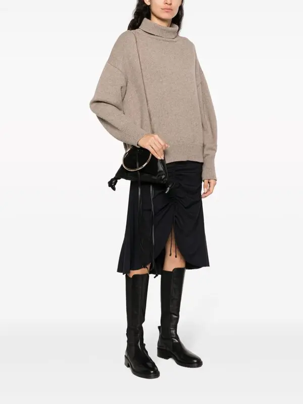 Chloé Arlène Leather Tote Bag With Metallic Handle