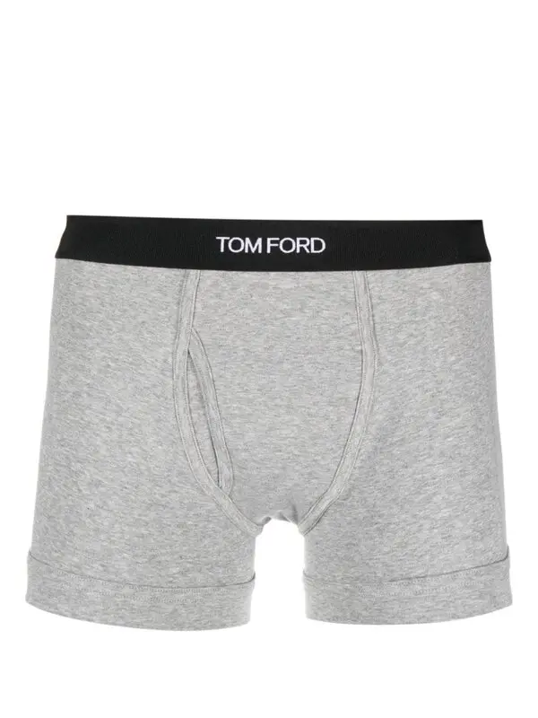 TOM FORD Logo-band Cotton-blend Boxers - White