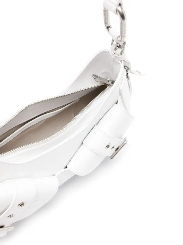 BIASIA Y2k Leather Shoulder Bag - White