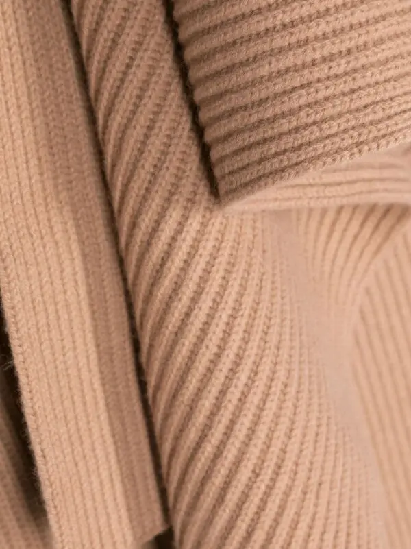 JOSEPH Ribbed-knit Merino Wool Scarf - Neutrals