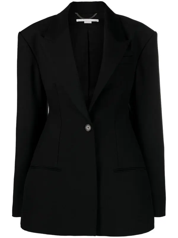 Stella McCartney Fitted Waist Single-breasted Blazer - Black