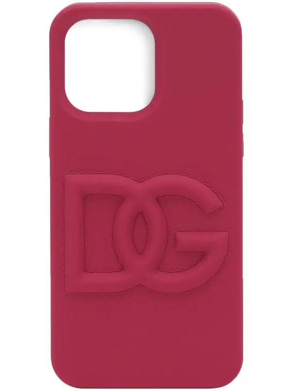 Dolce & Gabbana Logo-embossed Iphone 14 Pro Max Case - Pink