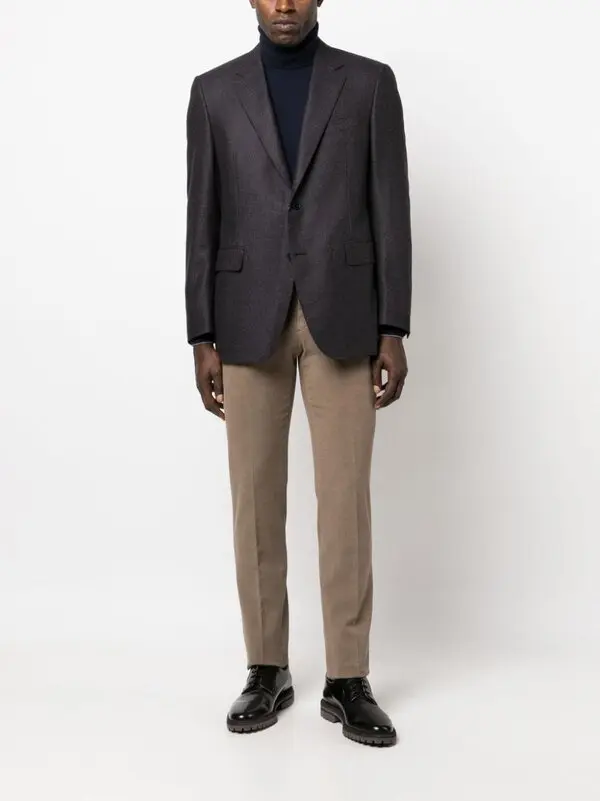 Incotex Mid-rise Cotton Chino Trousers - Brown