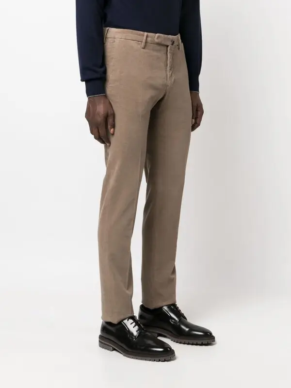 Incotex Mid-rise Cotton Chino Trousers - Brown