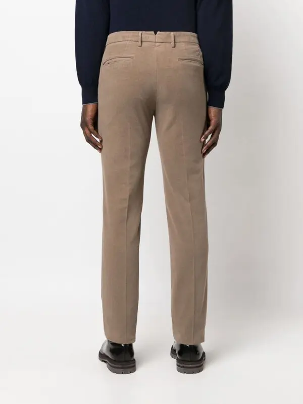 Incotex Mid-rise Cotton Chino Trousers - Brown