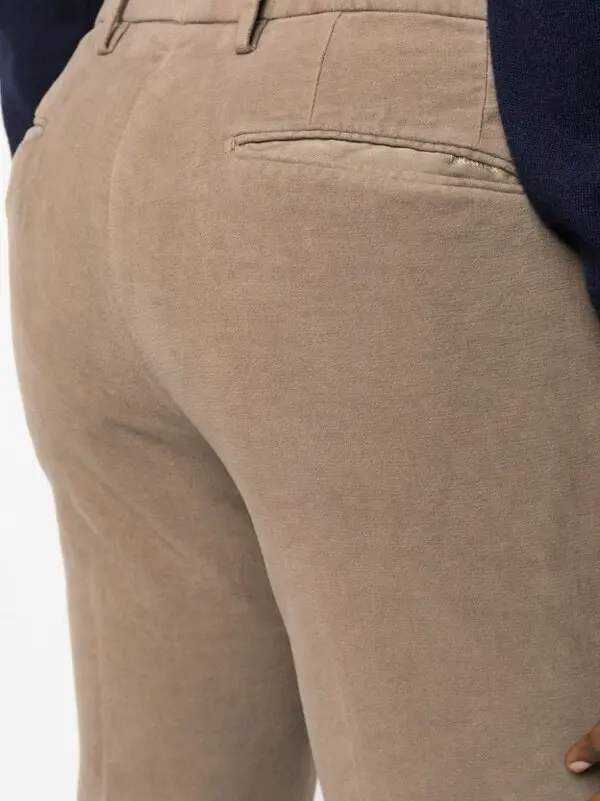 Incotex Mid-rise Cotton Chino Trousers - Brown