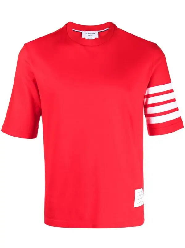 Thom Browne 4-bar Stripe 2003-print T-shirt - Red
