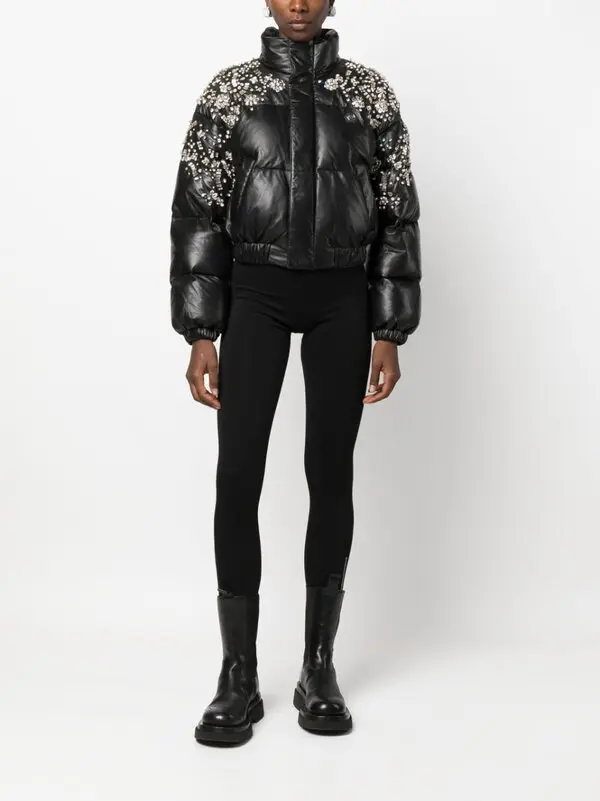 Philipp Plein Crystal-embellished Puffer Jacket