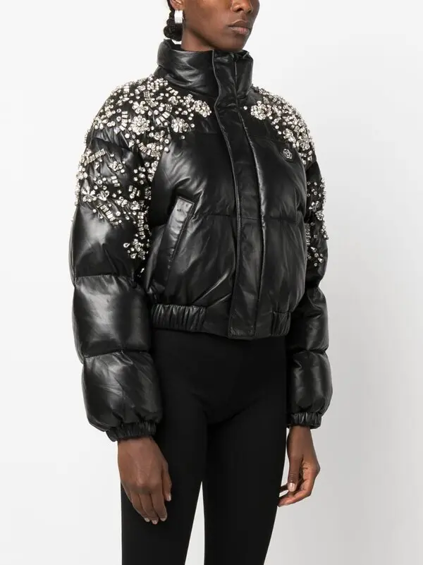 Philipp Plein Crystal-embellished Puffer Jacket