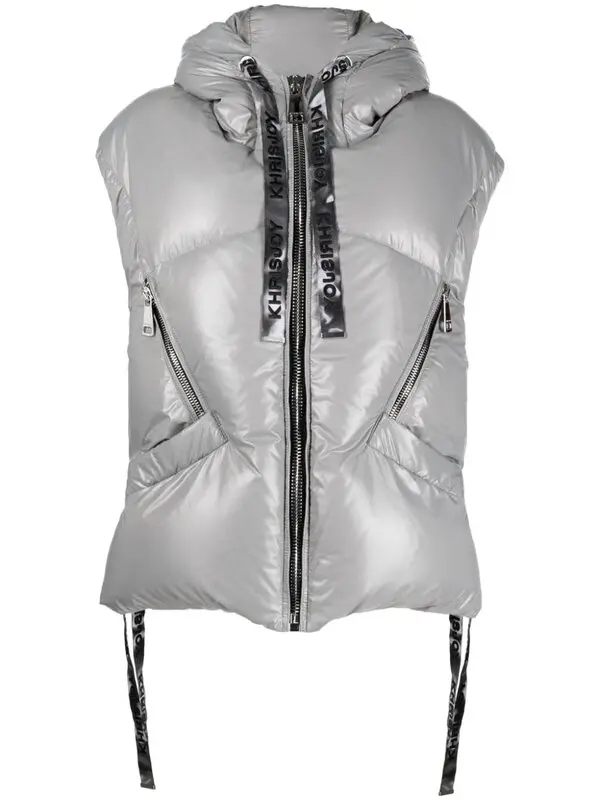 Khrisjoy Hooded Padded Gilet - Grey