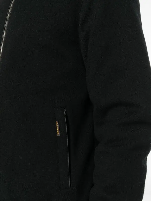 MOORER Brigno-mrw Zip-up Hooded Jacket - Black