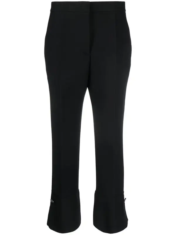 MSGM Pressed-crease High-waisted Trousers