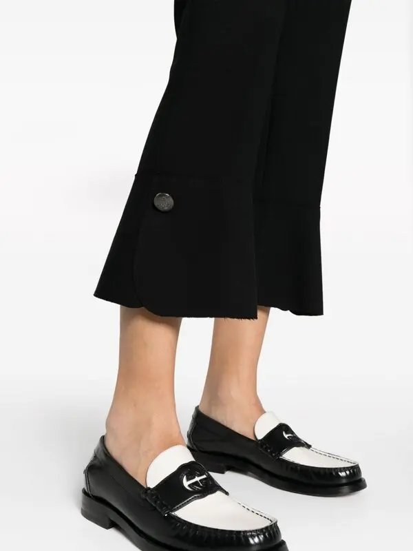 MSGM Pressed-crease High-waisted Trousers
