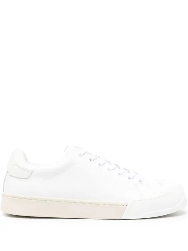 Marni Logo-debossed Leather Sneakers - White