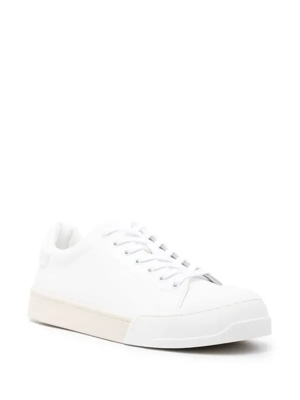 Marni Logo-debossed Leather Sneakers - White