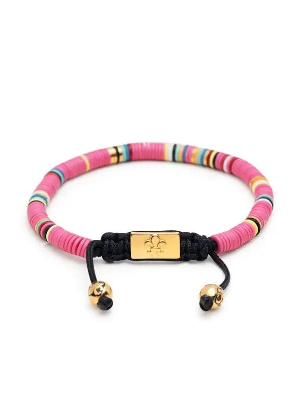 NIALAYA JEWELRY Logo-plaque Beaded Bracelet