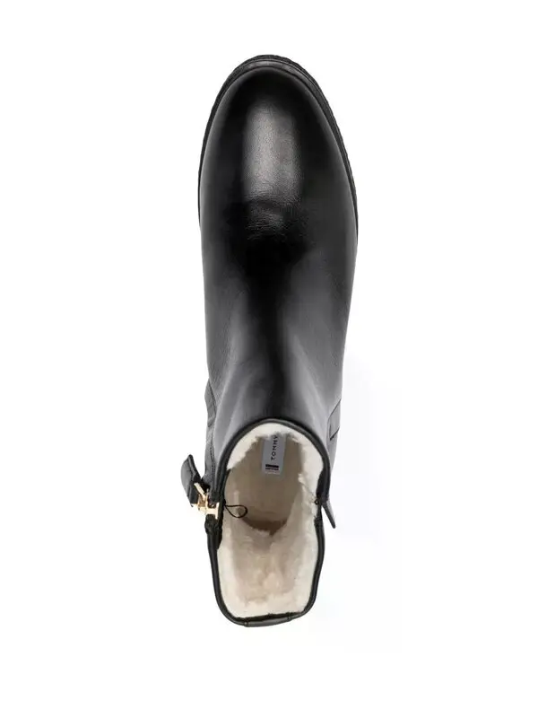Tommy Hilfiger Logo-plaque Leather Ankle Boots