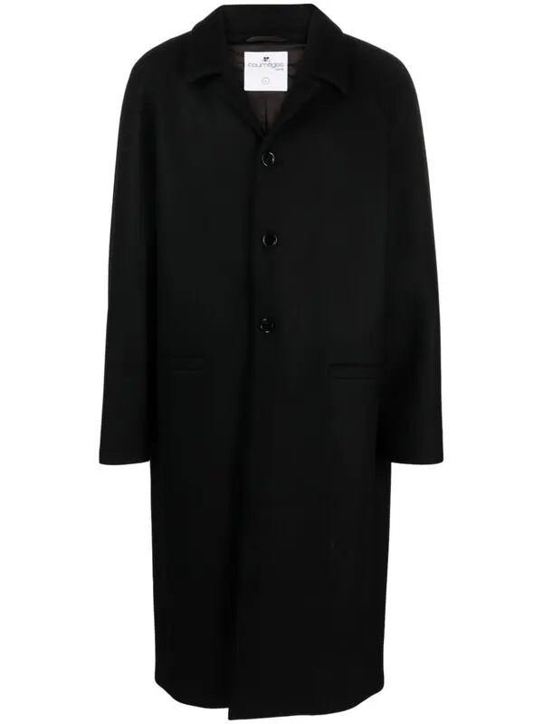 COURREGES Single-breasted Wool-blend Coat