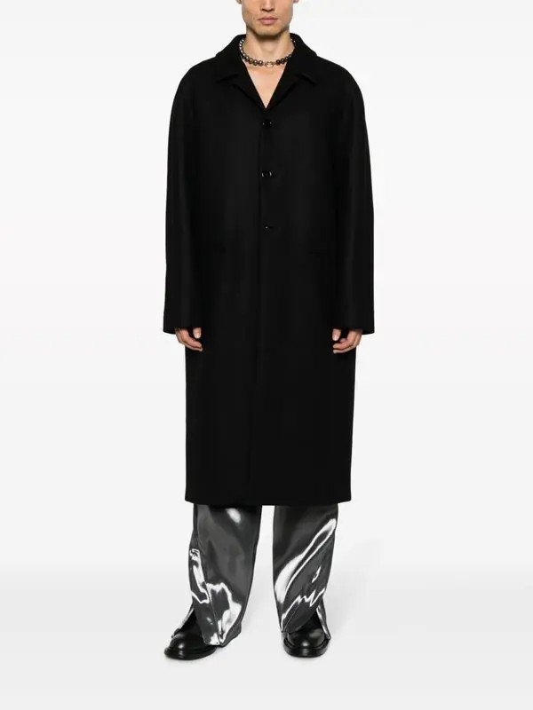 COURREGES Single-breasted Wool-blend Coat