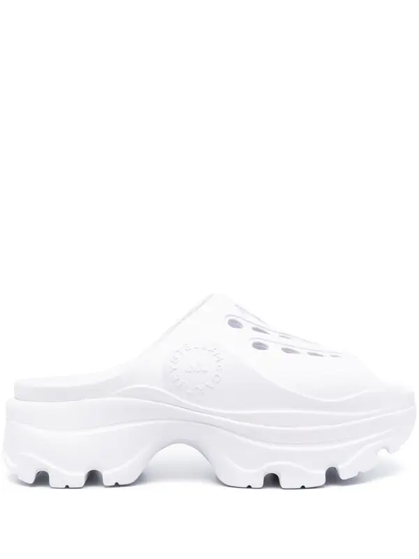 Adidas By Stella McCartney Logo-embossed Clogs - White