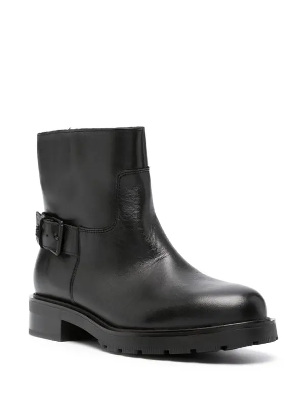 Tommy Hilfiger Almond-toe Leather Ankle Boots