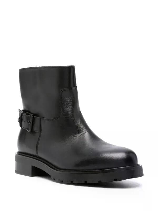 Tommy Hilfiger Almond-toe Leather Ankle Boots