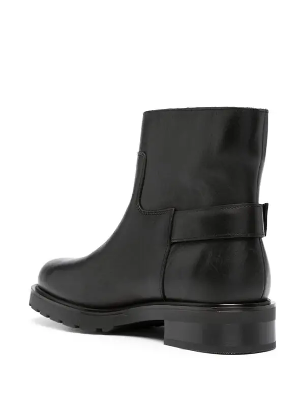 Tommy Hilfiger Almond-toe Leather Ankle Boots