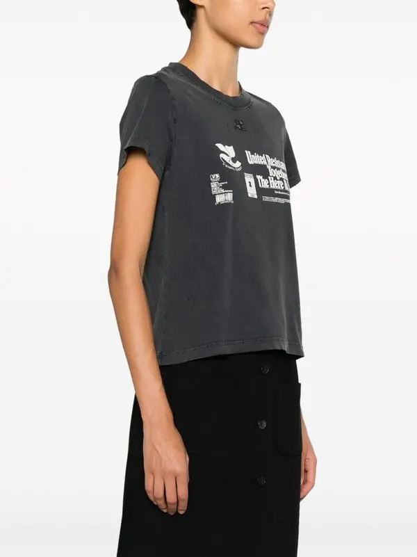COURREGES Resistance Destroyed T-shirt