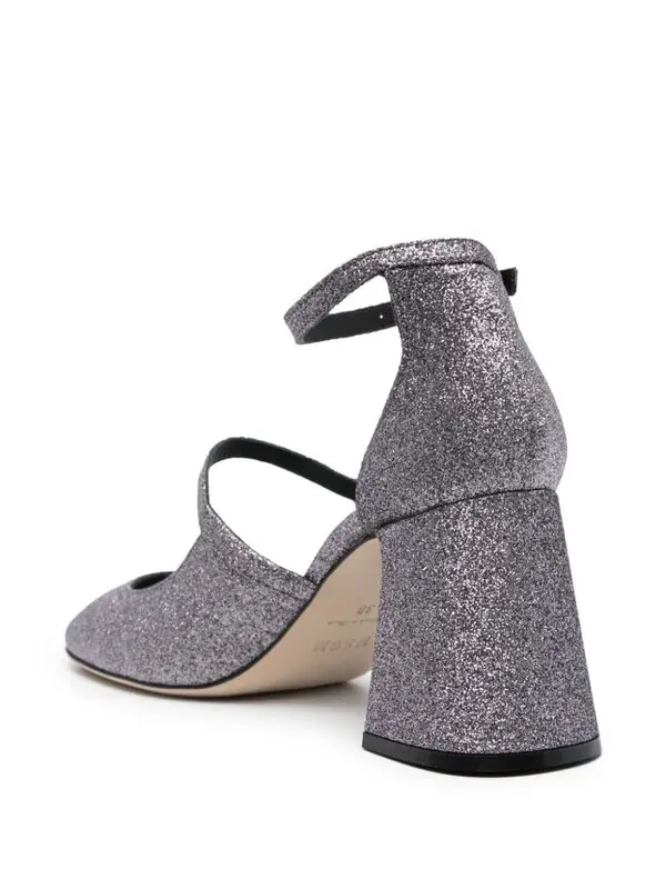 MSGM Logo-charm 90mm Glitter Pumps