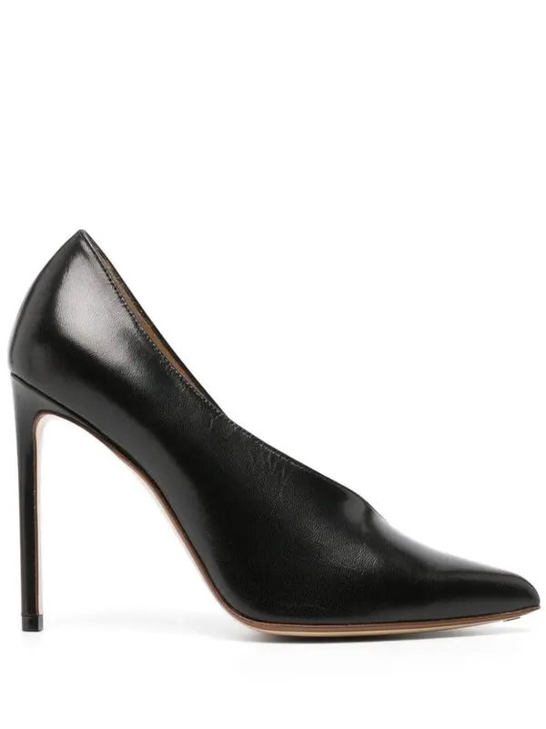 FRANCESCO RUSSO 105mm Asymmetric Leather Pumps