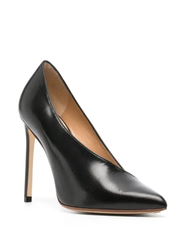 FRANCESCO RUSSO 105mm Asymmetric Leather Pumps
