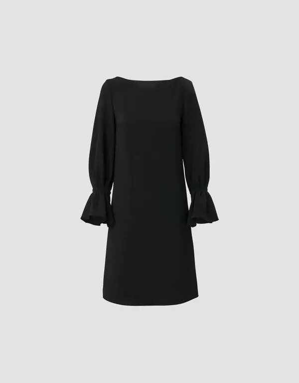 Carolina Herrera Silk Puff-sleeve Shift Minidress - Black