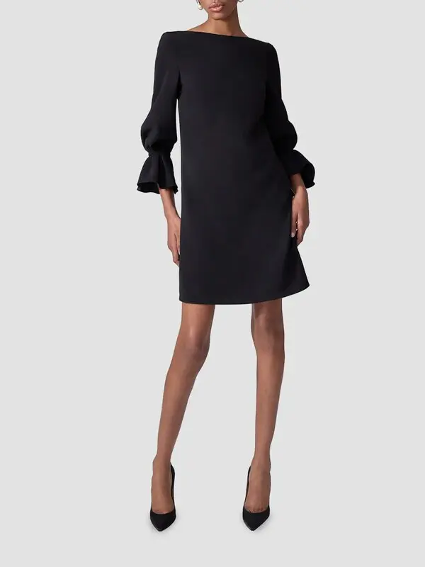 Carolina Herrera Silk Puff-sleeve Shift Minidress