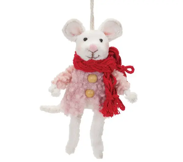 MELROSE Winter Mouse Ornament