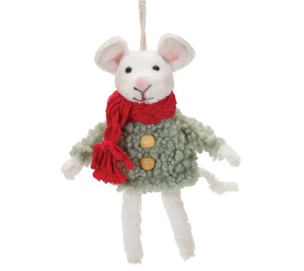 MELROSE Winter Mouse Ornament