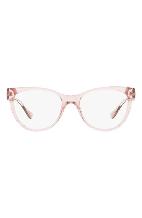 Versace 53mm Cat Eye Optical Glasses - Trans Pink