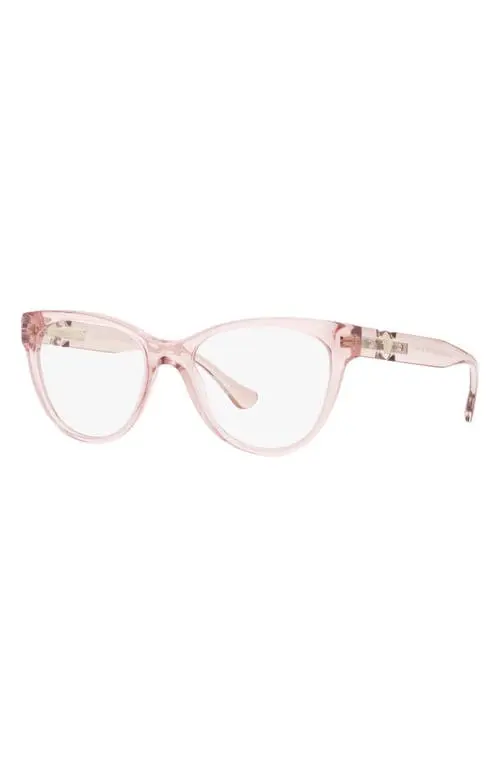 Versace 53mm Cat Eye Optical Glasses - Trans Pink
