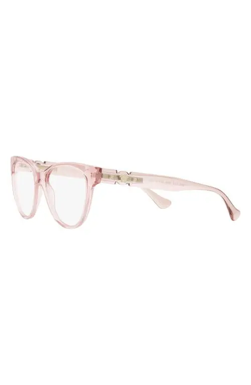 Versace 53mm Cat Eye Optical Glasses - Trans Pink