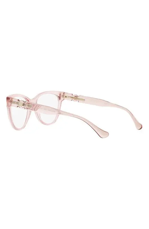Versace 53mm Cat Eye Optical Glasses - Trans Pink