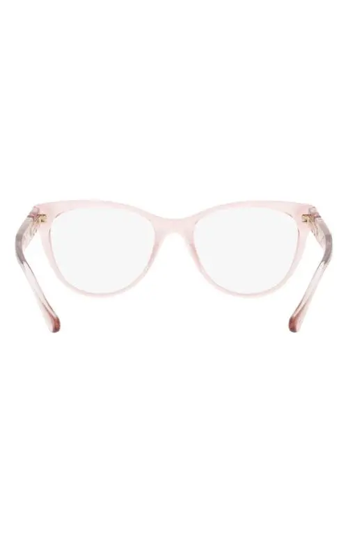 Versace 53mm Cat Eye Optical Glasses - Trans Pink