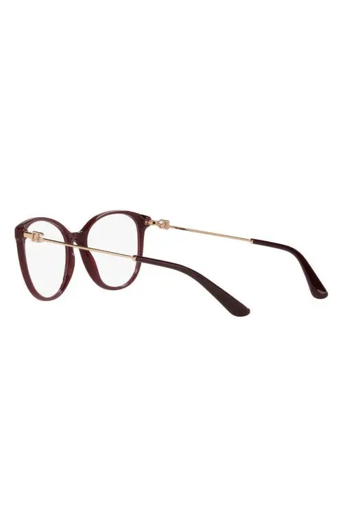 Dolce & Gabbana 52mm Butterfly Eyeglasses - Bordeaux/demo Lens