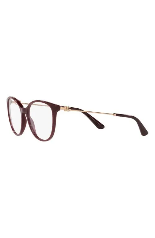 Dolce & Gabbana 52mm Butterfly Eyeglasses - Bordeaux/demo Lens