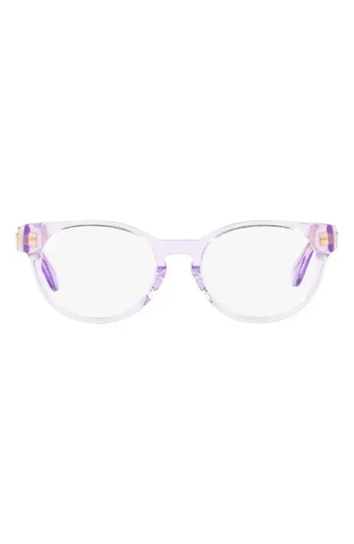 Versace 47mm Oval Eyeglasses - Trans Pink