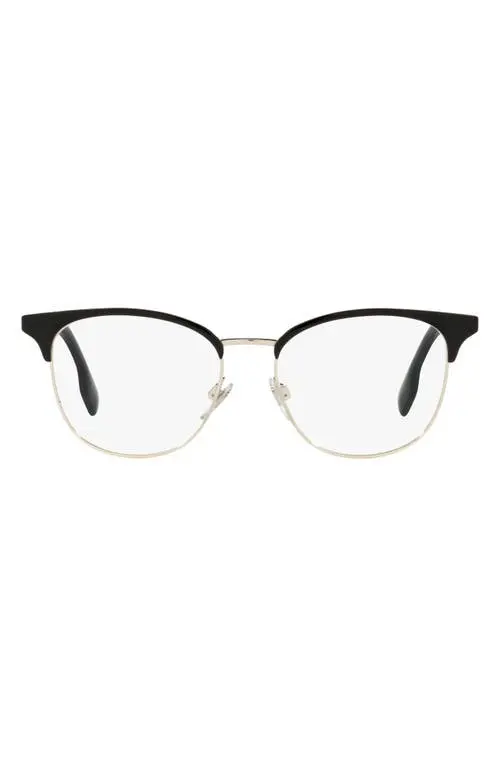 Burberry Sophia Square Eyeglasses - Light Gold/ Black