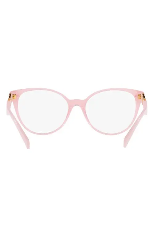 Versace 53mm Cat Eye Optical Glasses - Opal Pink