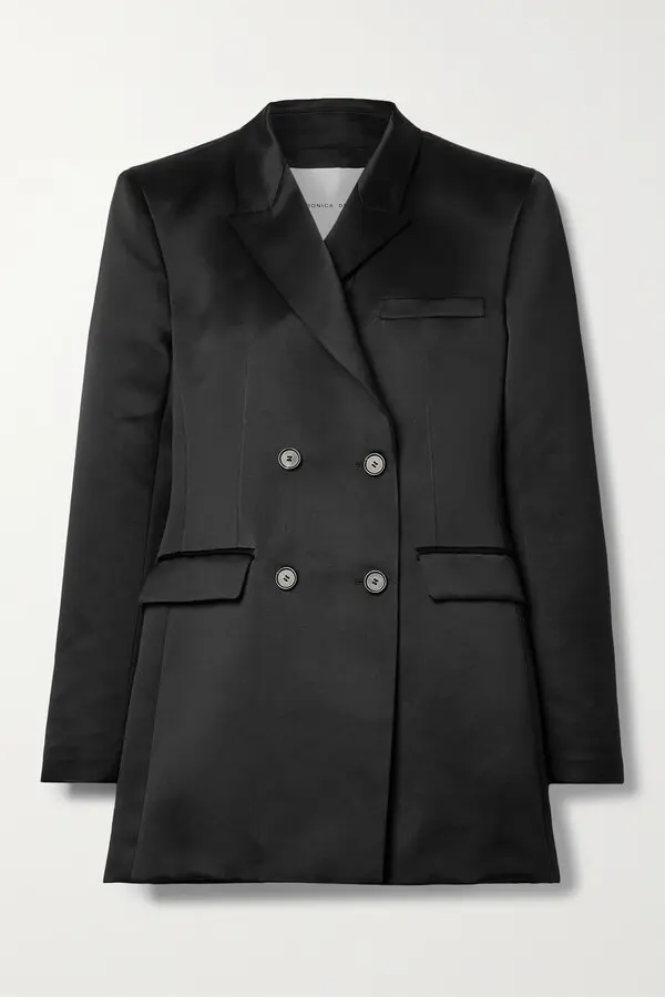 Veronica De Piante Net Sustain Giulia Silk-satin Blazer