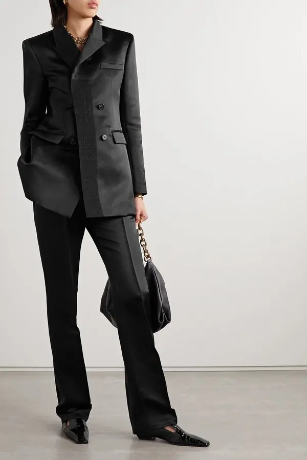Veronica De Piante Net Sustain Giulia Silk-satin Blazer