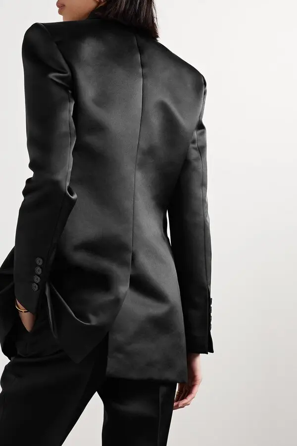 Veronica De Piante Net Sustain Giulia Silk-satin Blazer