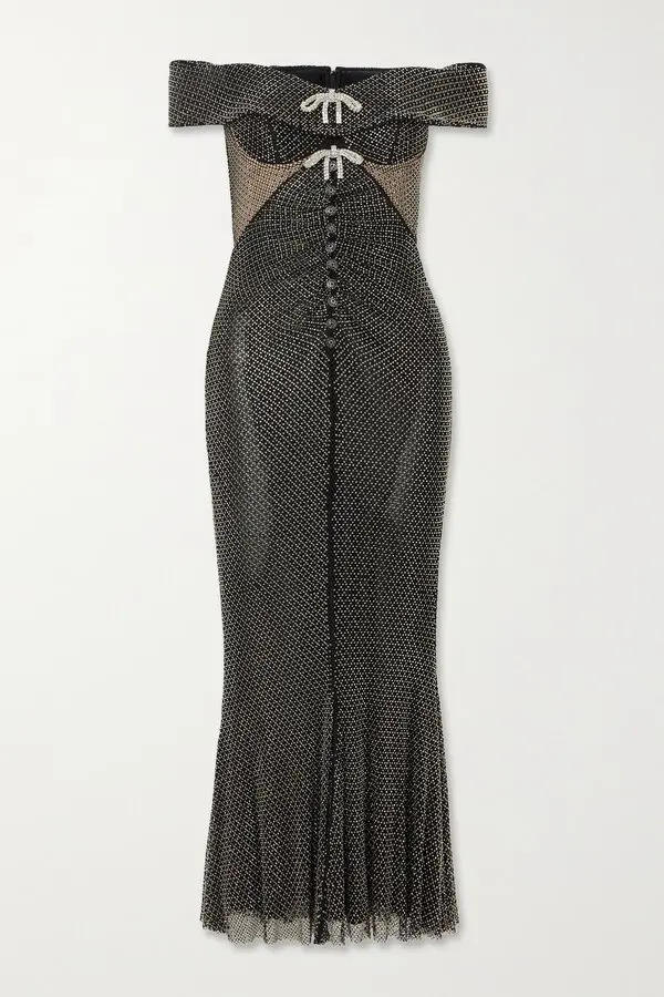 knee length dresses for ladies Fishnet Asymmetric Plunge Sequin Column Dress Missy / 8 / Charcoal