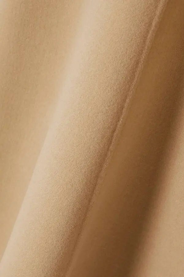Chloé Wool And Cashmere-blend Midi Skirt - Tan